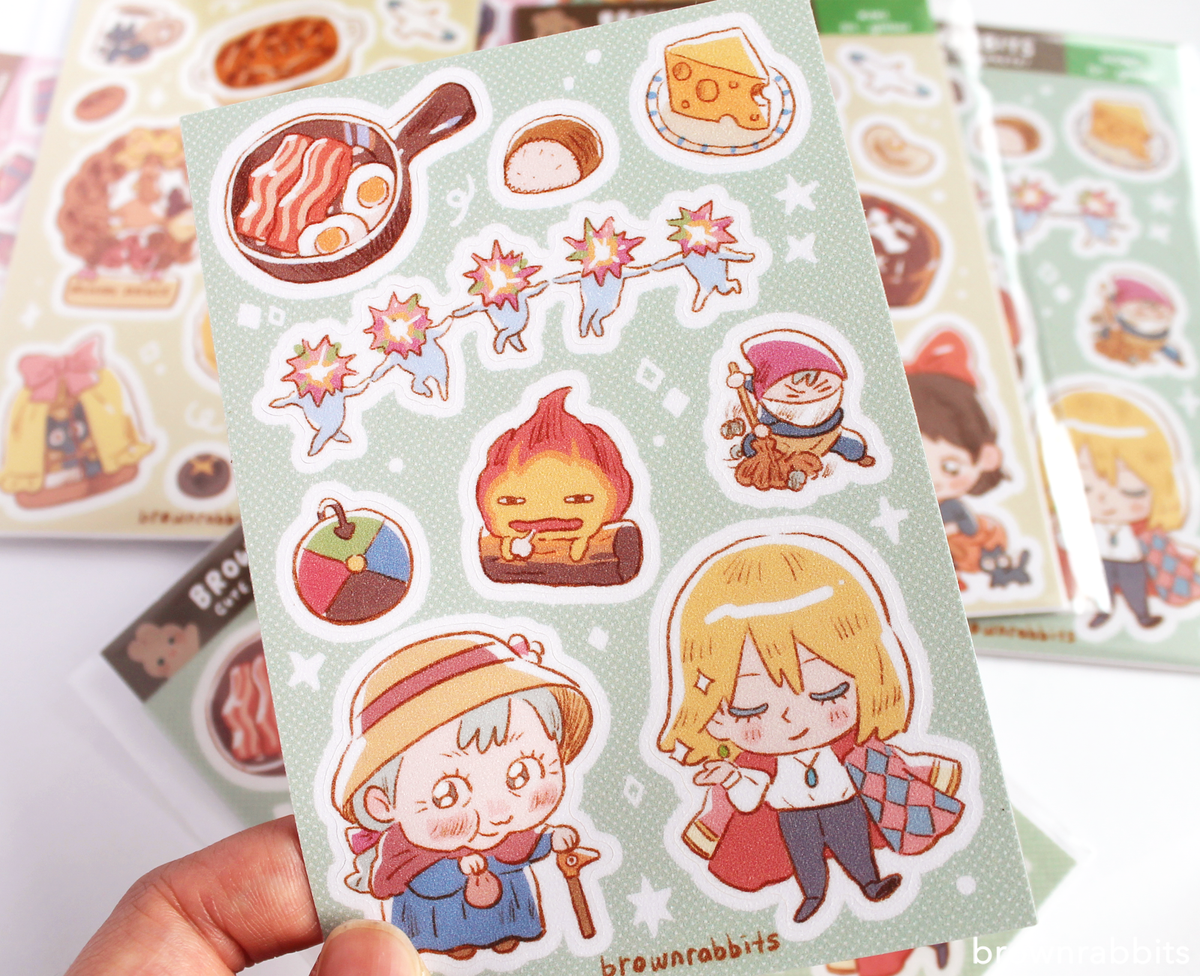 Howl's Moving Castle Sticker Sheets – Brownrabbits