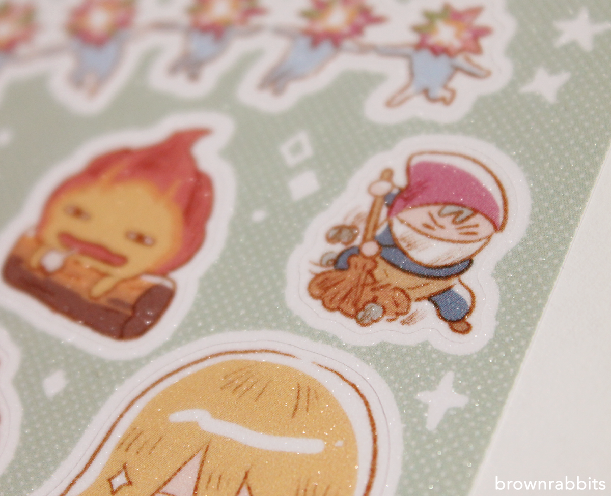 Howl's Moving Castle Sticker Sheets – Brownrabbits