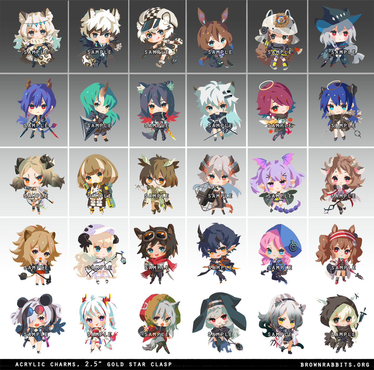 Arknights Charms – Brownrabbits